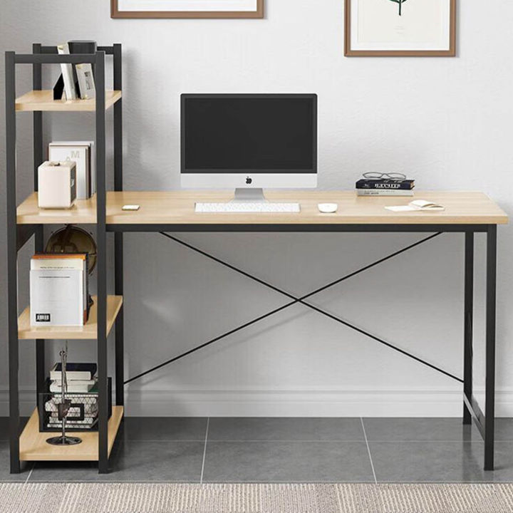 Office Table with Bookshelf desk-bookshelf integrated table home ...