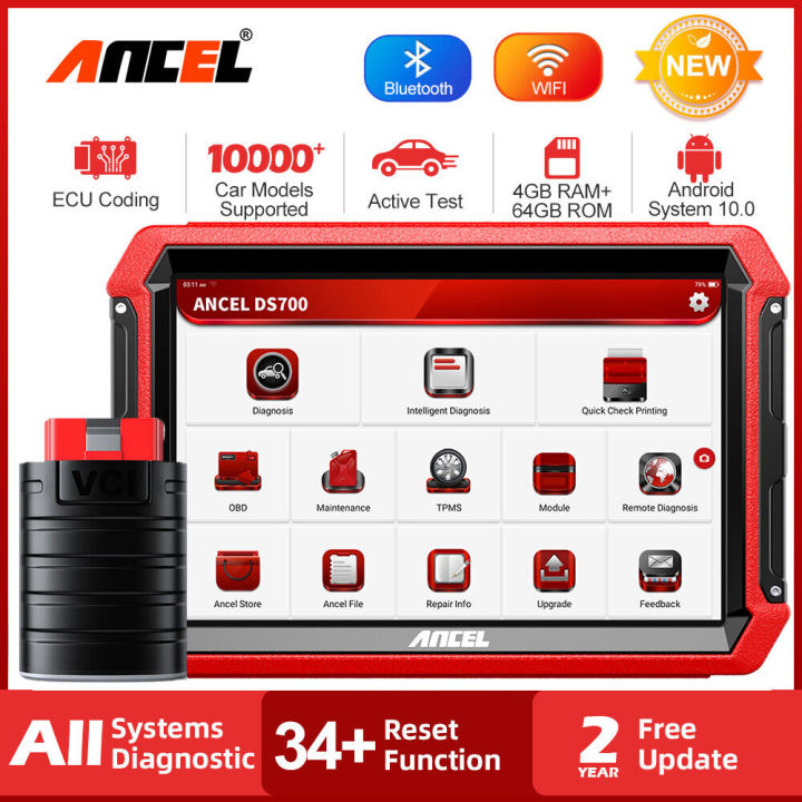 ANCEL DS700 Full System 34+Reset OBD2 Diagnostic Tools Professional Bi ...