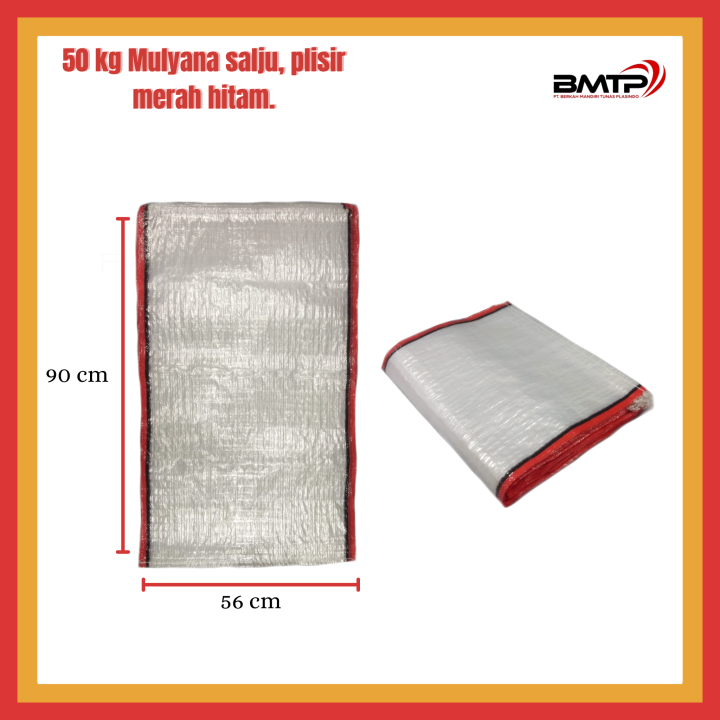Karung Beras 50 kg Transparan Putih Salju merk Mulyana /50 lembar ...