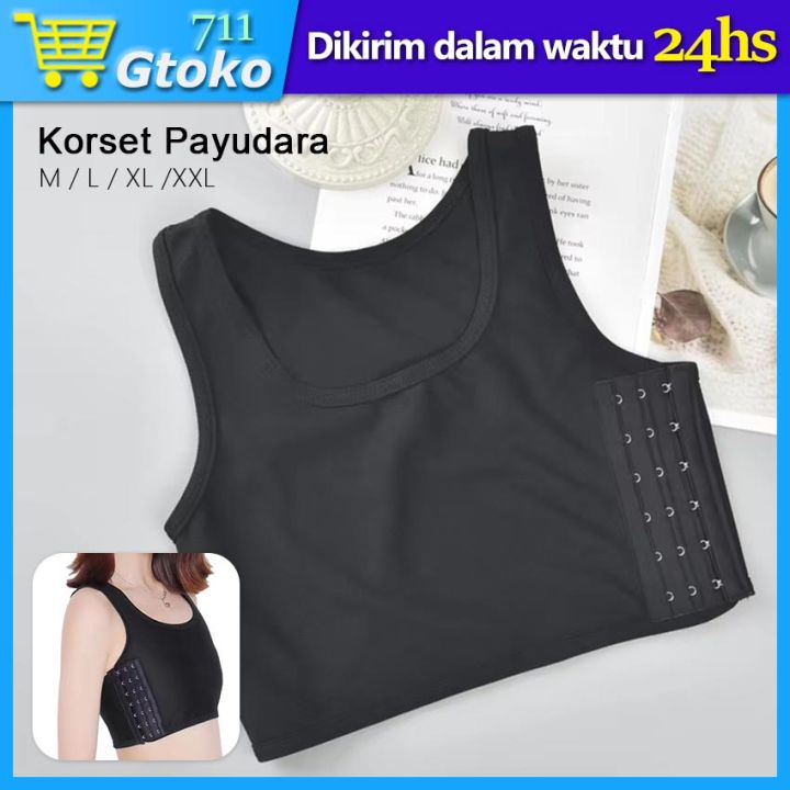 Breast Binder Half Kait Samping [bandage] Bebat Dada Korset Dada