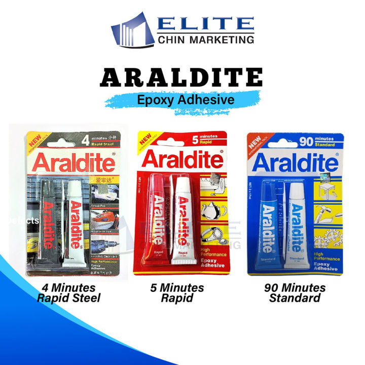 ARALDITE Rapid High Performance Epoxy Adhesive Glue RED/GREY/BLUE 2 x 15ml | Lazada