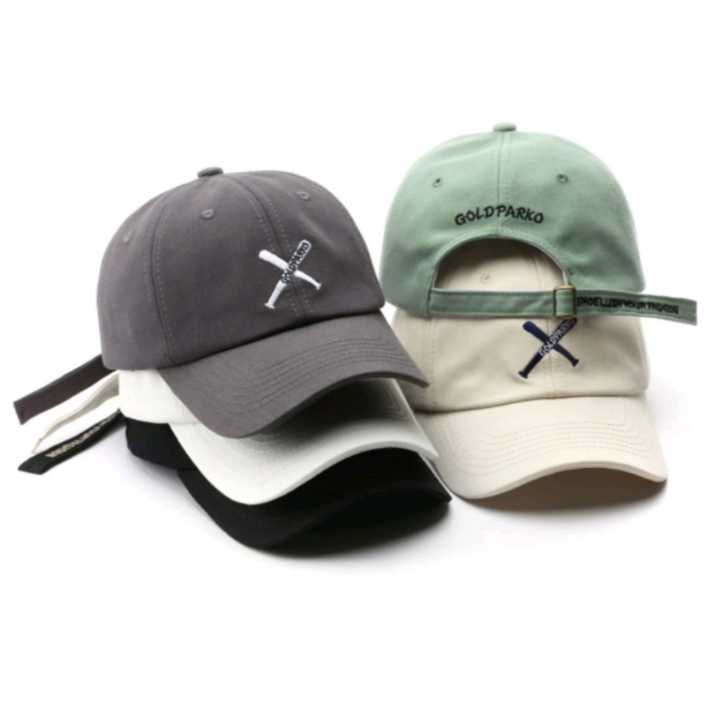 Trendy Topi Baseball Pria Model Korean Style Bordir SOFTBALL GOLD PARKO ...