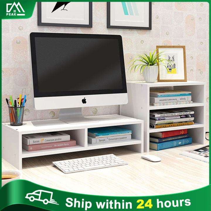 Computer Shelf Monitor Bracket Desktop Monitor Bracket Desktop Storage ...