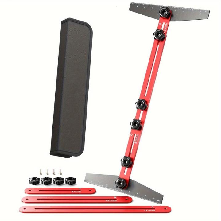 Aluminum step measuring tool, used in woodworking measurement work and ...