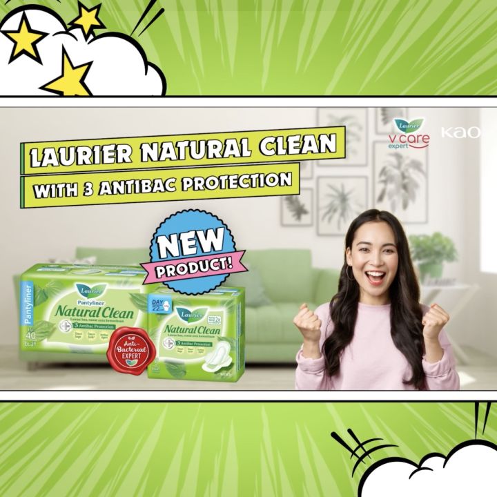 Laurier Natural Clean Pembalut Wanita Day Wing 22cm isi 20 Pads ...
