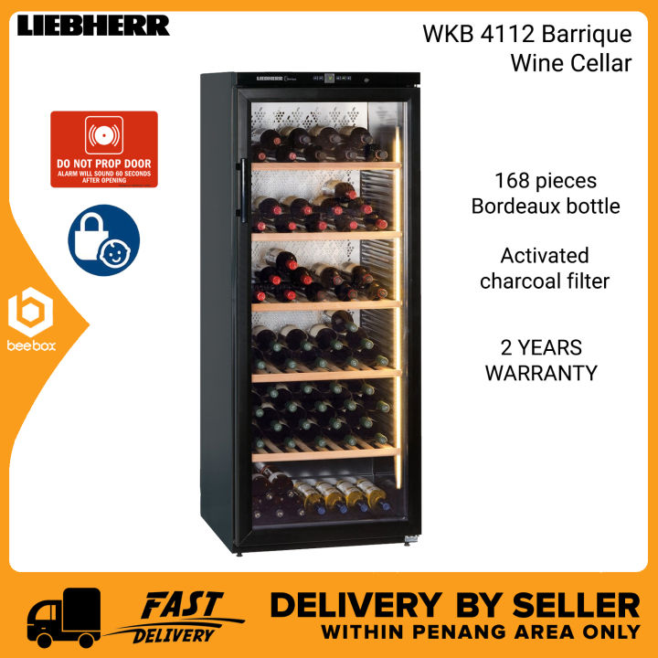 Liebherr WKB 4112 293L Barrique Wine Cellar Cooler Fridge 168 Bottles ...