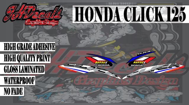 Honda Click 125 V2 Decals Set | Lazada PH