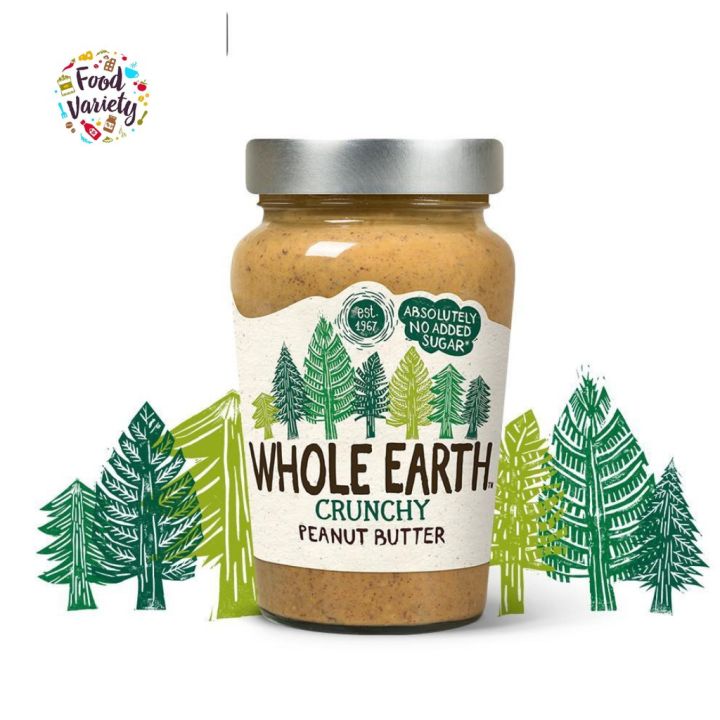 Whole Earth Crunchy Peanut Butter (No Added Sugar) 340g เนยถั่วลิสงกรุบ ...