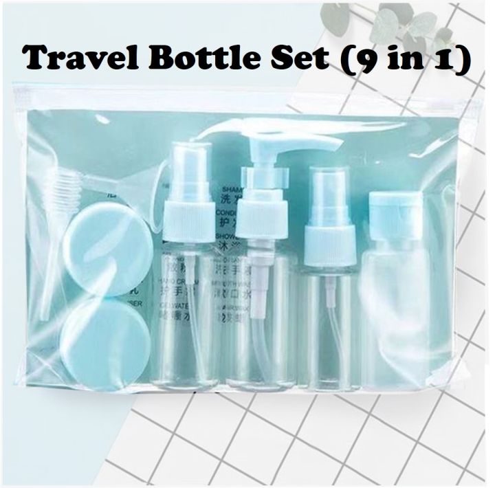9 in 1 Eco-Friendly Travel Bottle Set, Mini Bottle Container for Travel ...