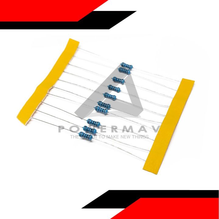 10pcs 100 ohms 5 band 1/4w Metal film resistor 1% ohm for pcb breadboard arduino uno mega nano ...