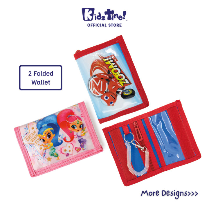 Kidztime Cartoon Character Two Folded Wallet For Kids Children Dompet ...