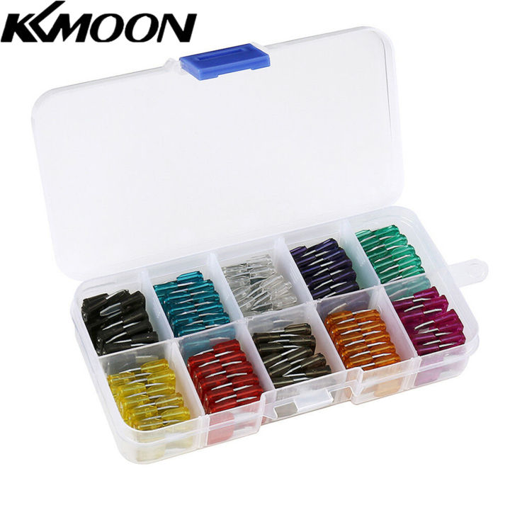120Pcs/Box Mini Auto Blade Fuses Set 2-35A Assorted Color-coded Carved ...