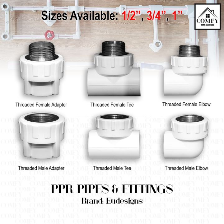 (HEAVY DUTY) PPR Pipe Brass Body Interior Threaded Fittings - Male ...