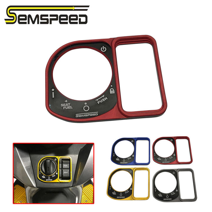 SEMSPEED Motorcycle Switch Electric Door Button Lock Cover Guard ...