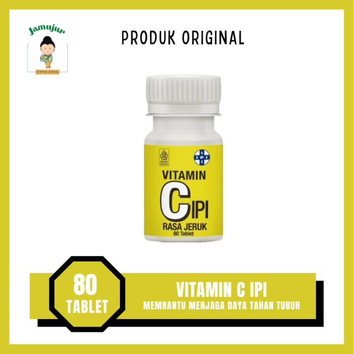 Vitamin C Ipi Isi 80 Tablet Rasa Jeruk | Lazada Indonesia