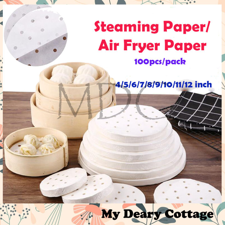 100 Pcs Dim Sum Paper Non Stick Air Fryer Owen Baking Bakery Liner ...