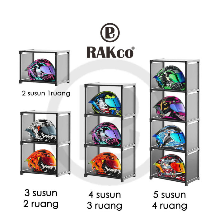 Rak HELM 5 Susun Multifungsi / Tempat Multiguna Organizer 5 Tingkat ...