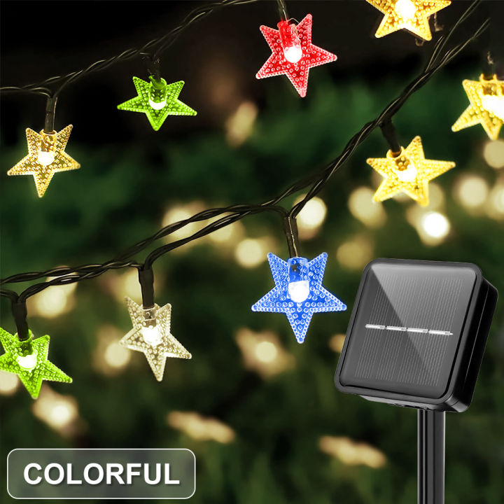 Solar Star String Lights 8 Modes Solar Powered Twinkle Fairy Lights ...