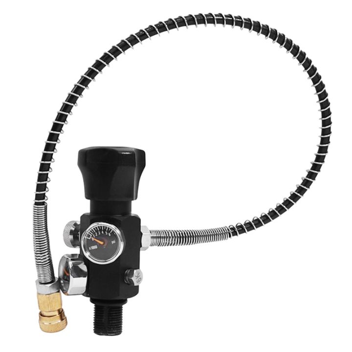 HPAT M18X1.5 Fill Refill Station Tank Charging Valve Dual Gauge Tank ...