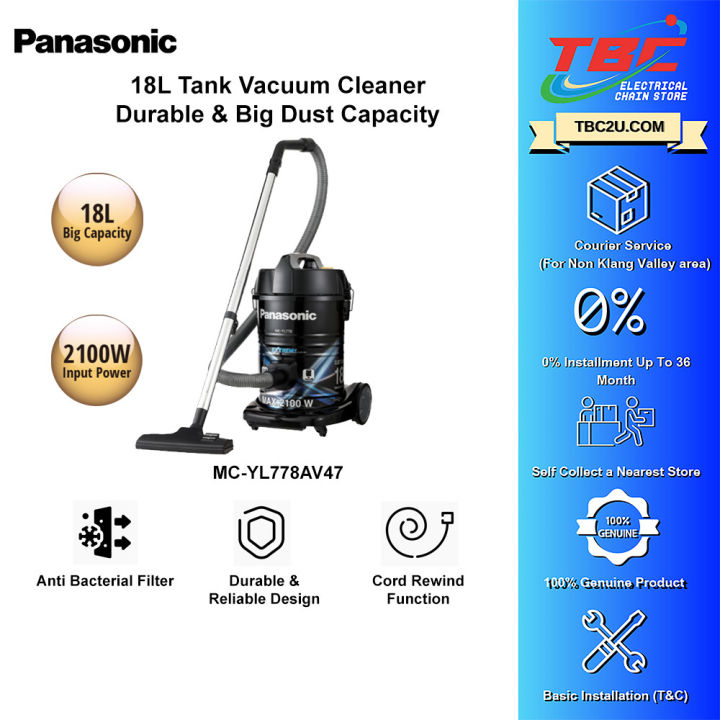 PANASONIC MC-YL778AV47 18L TANK VACUUM CLEANER | Lazada