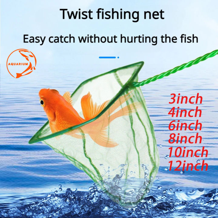 Aquarium Fishnet Portable Fish Net Long Handle Square Aquarium ...