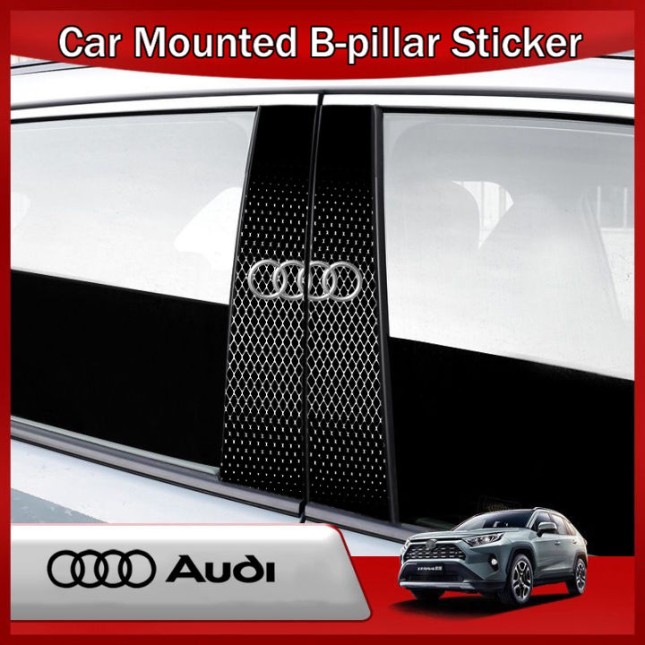 Fit for Audi A2 A3 A4 A6 Q3 Q5 Q7 A4L A6L Car B-pillar Sticker ...