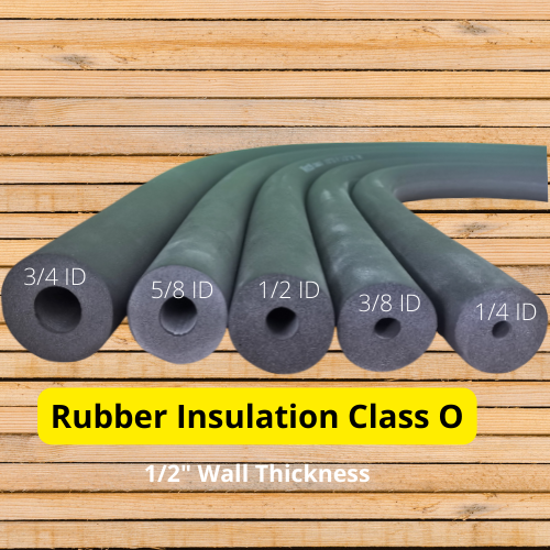 Rubber Insulation Class O for Copper Tube 1/2 Inches Thickness 6feet ...