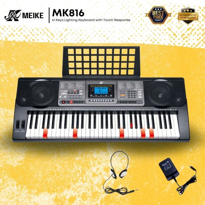 Meike MK816 61-key Portable Lighting Keyboard with Touch-response ( MK ...
