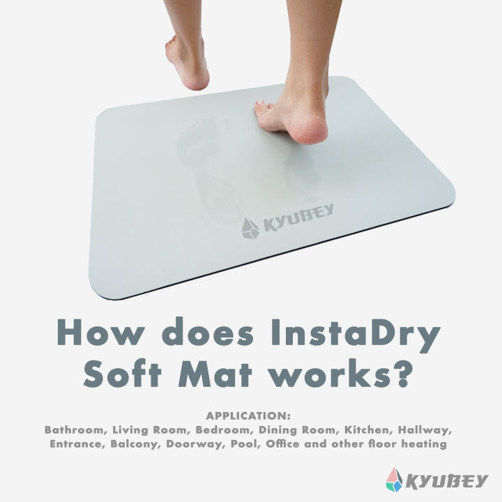 Kyubey InstaDry Home/Bath Diatomite Soft Mat (PATTERN SERIES) - Feet ...