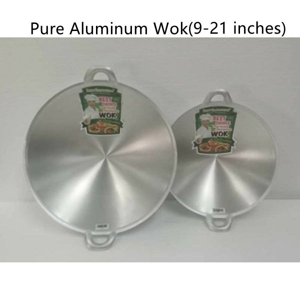 Aluminum Wok Kuali Aluminium Double Handle Frying Wok Aluminum Pan ...