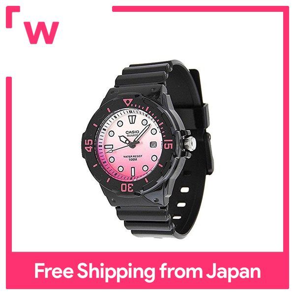 LRW-200H-4E CASIO นาฬิกาข้อมือดิจิตอลสีดำสีชมพู | Lazada.co.th
