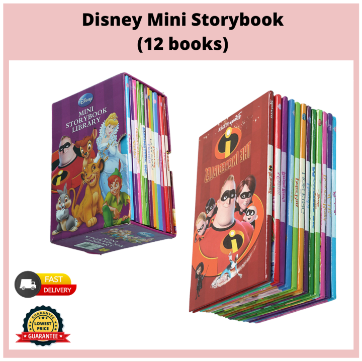 12 Books Disney Mini Storybook Library Story Book Bed Time Story | Lazada