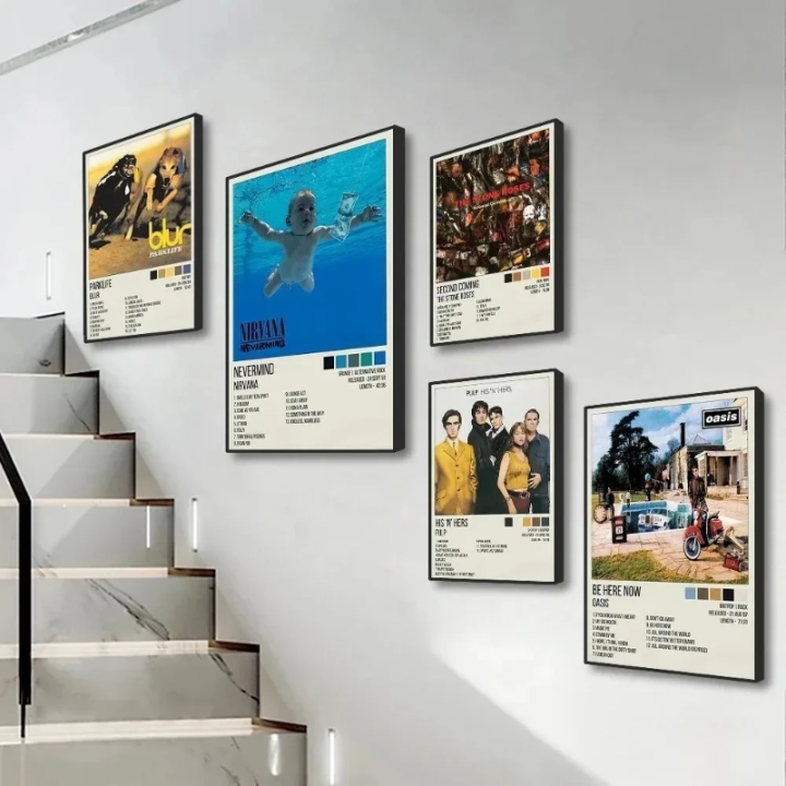 2025 Nordic Pop Rapper Oasis Wall Art Poster Prints Aesthetics The Masterplan Music Album Canvas ...