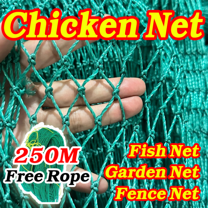【Free rope】20/50/200M Chicken Net Range Net for Chicken Fence Green Net ...