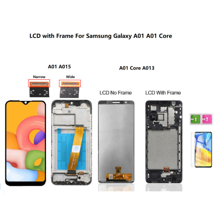 Original LCD With Frame For Samsung Galaxy A01/A015 A01 Core/A013 LCD ...