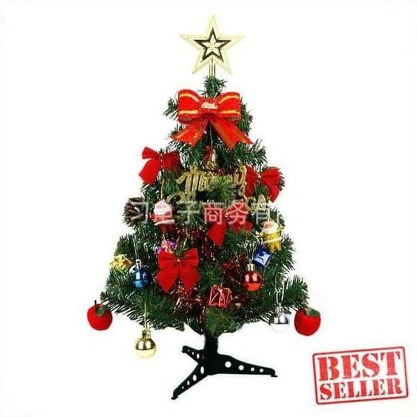 POHON NATAL MINI 60 CM SET HIASAN POHON NATAL LENGKAP DENGAN LAMPU LED ...