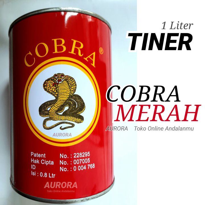 Tiner KOBRA MERAH COBRA 1 Liter 1 Kilo Thinner Kualitas Terbaik ...