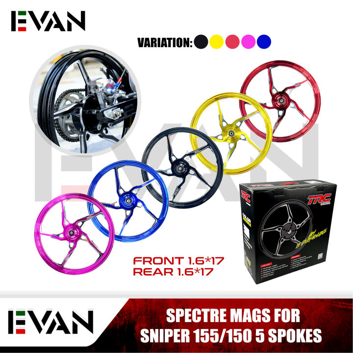 EVAN.SHOP TRC Mags Spectre 5spokes For Yamaha sniper 155/150 (1.6 17 x ...