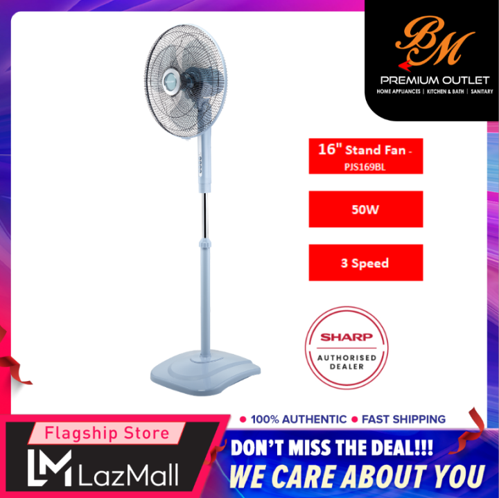 SHARP (PJS16 / PJS169GY) 16' STAND FAN - DARK GREY COLOUR / SHARP ...