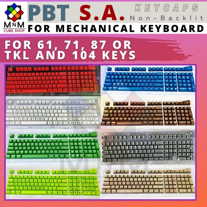 PBT SA Profile Keycaps Full 108keys Mechanical Keyboards NonBacklit ...