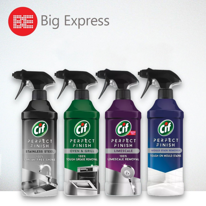Cif Perfect Finish Cleaner Spray 435ML - Stainless Steel / Oven & Grill ...