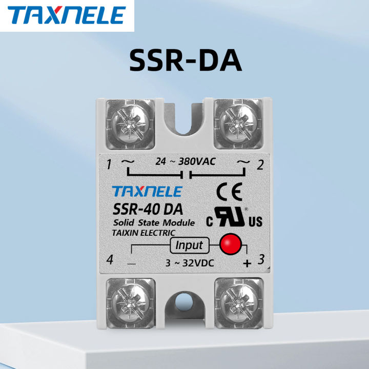 Single Phase Solid State Relay SSR-40DA SSR-25DA SSR-10DA DC To AC 3-32VDC Input 24-380VAC ...