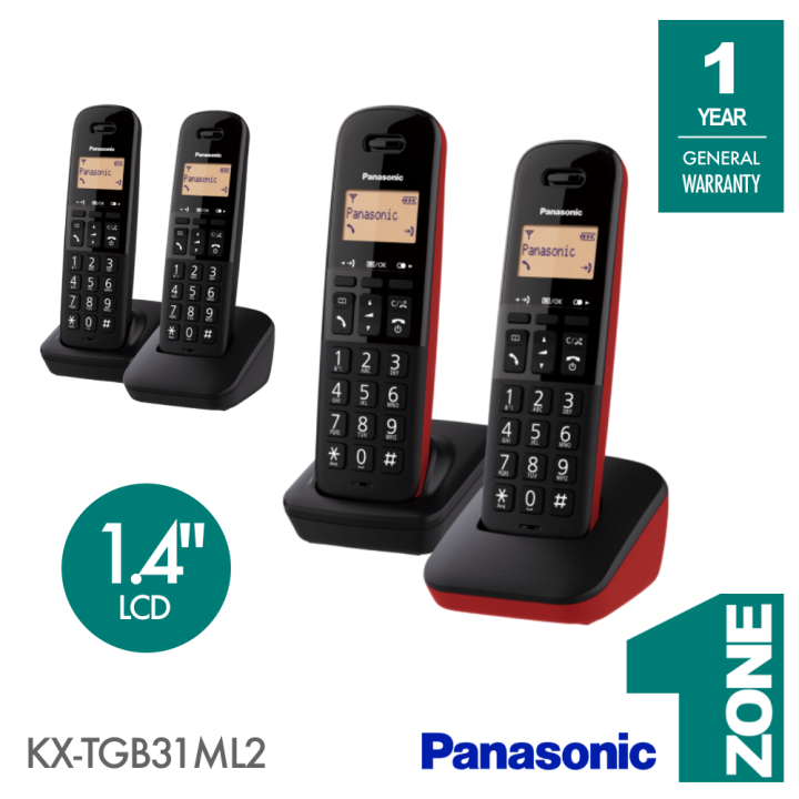 Panasonic Dual Handset Digital Dect Cordless Phone - Model KX-TGB31ML2 ...