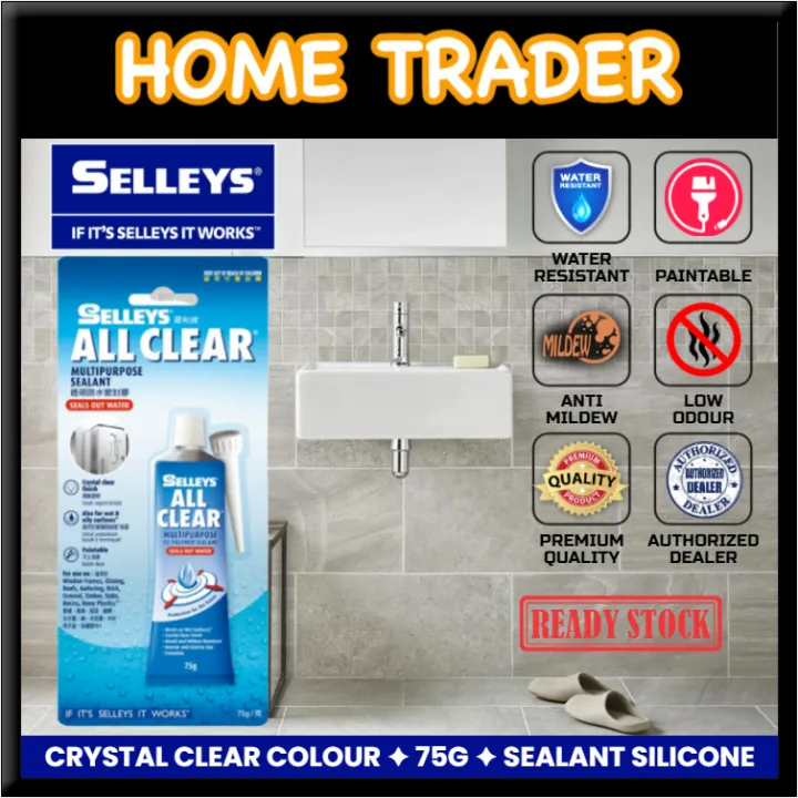 SELLEYS 】 ALL CLEAR SEALANT SILICONE 75G CRYSTAL CLEAR | Lazada Singapore
