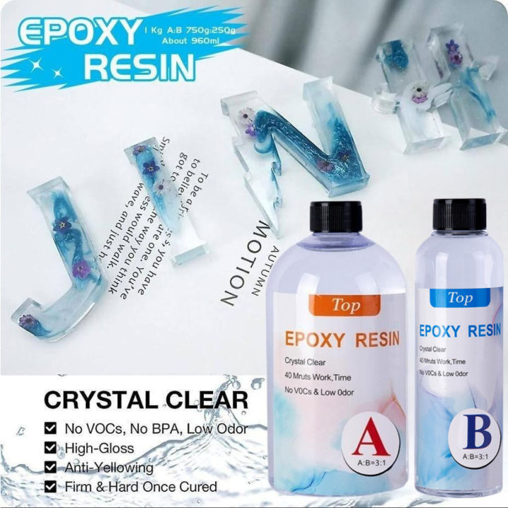 1kg Clear Epoxy Resin 3:1 Casting Acrylic Modified Resin Clear Set A & B (Jewelry resin) | Lazada PH
