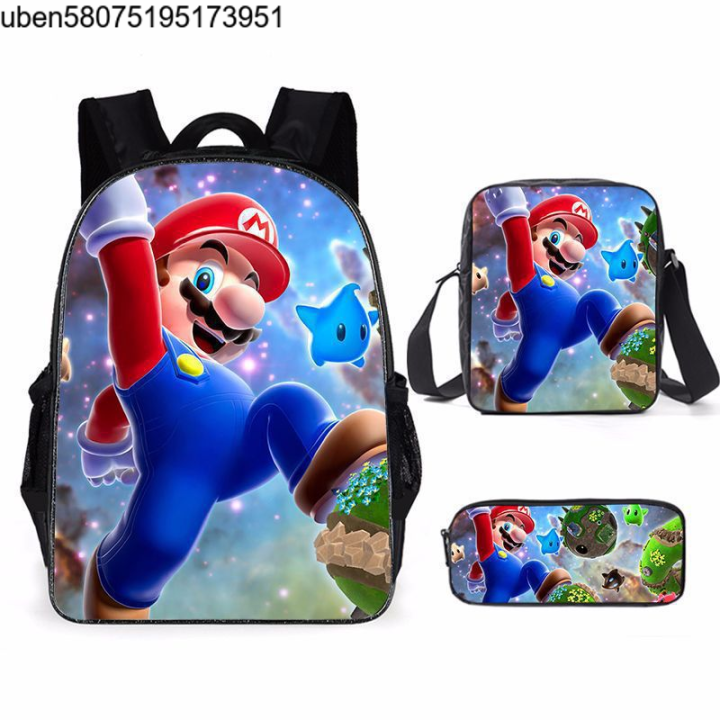uben58075195173951 Super Mario Backpack Color Print Childrens Bag ...