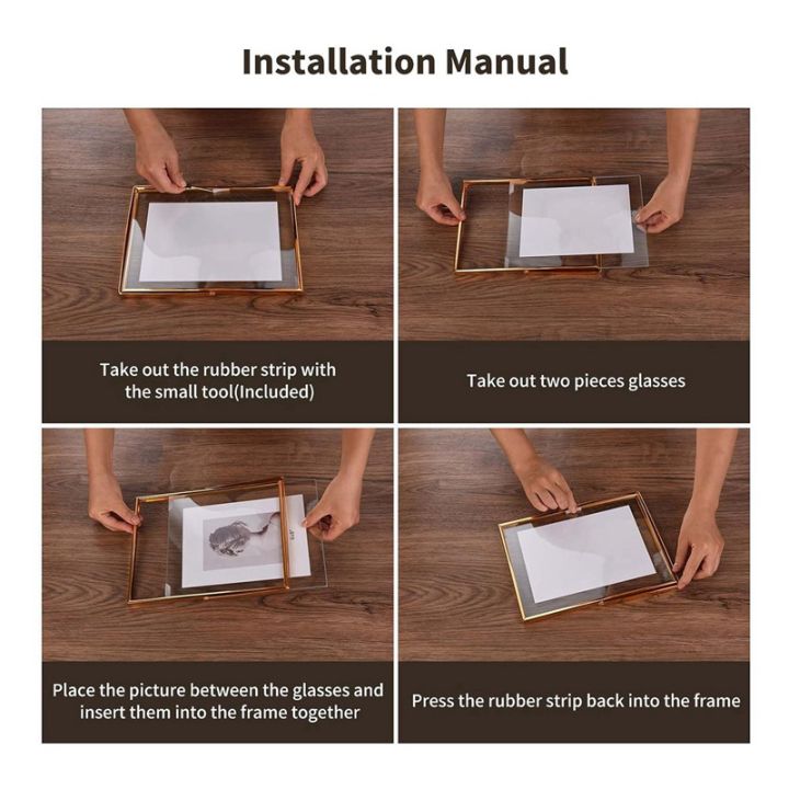 (KDEP) Metal Picture Frame, for Multiple Photo Sizes , Real Glass ...