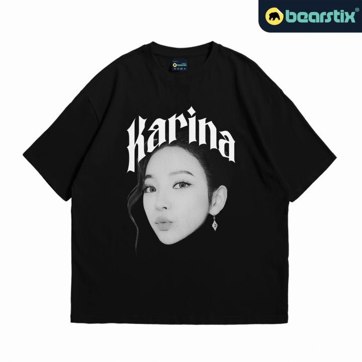 【HOT】Bearstix - เสื้อยืด Karina โอเวอร์ไซซ์ - Aespa100%cotton | Lazada.co.th