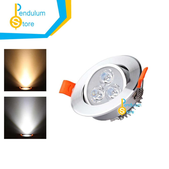 Lampu Emico LED Downlight Spot Lamp Sorot Adusjtable 3 Watt 3 Mata & 5 ...