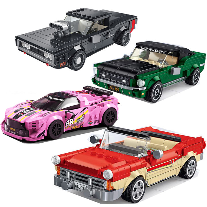 Racing Car City Speed Champions Sports Model Building Blocks DIY Bricks ...